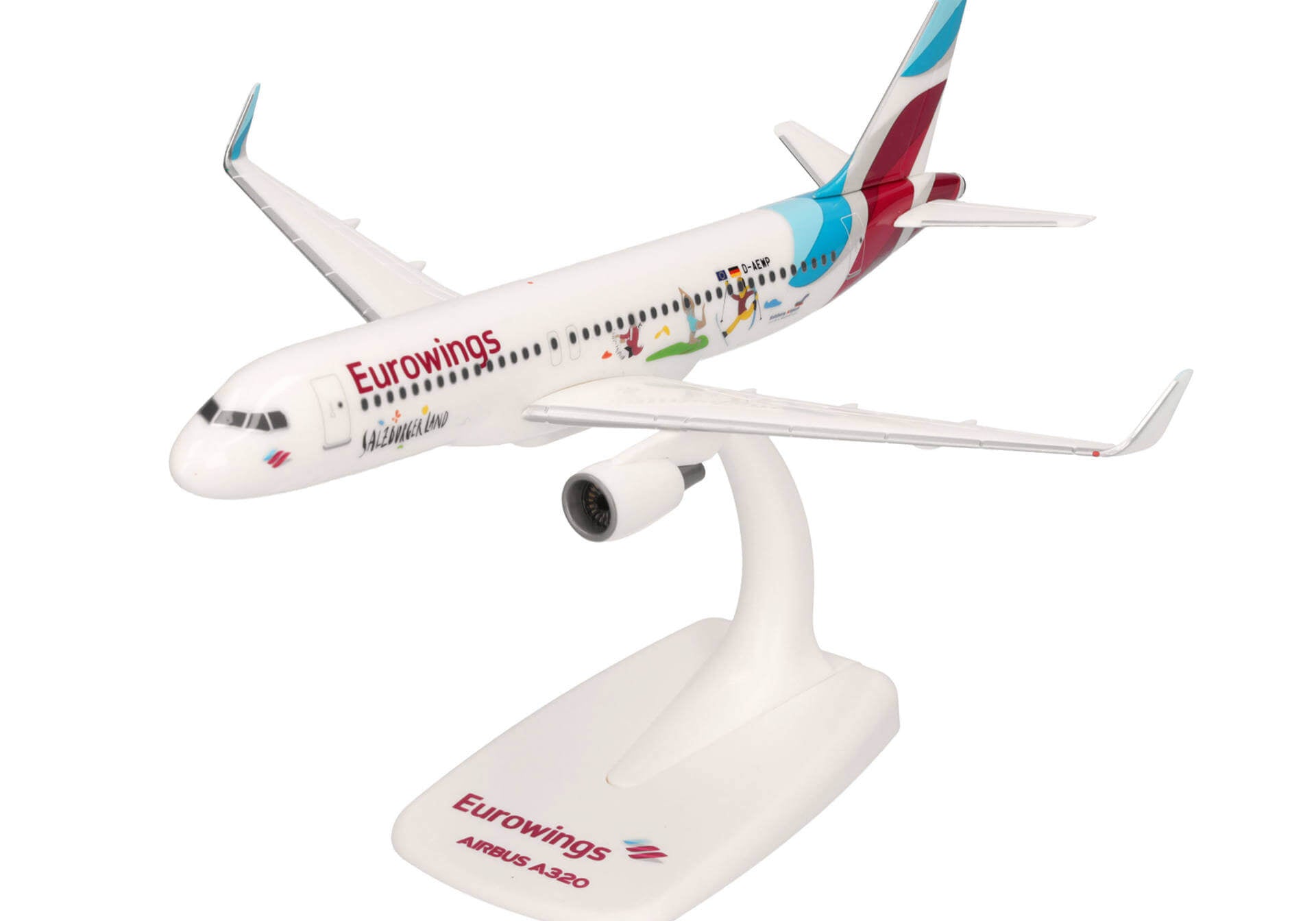 Airbus A320 Eurowings Plane Model with Stand – 1/200 Scale – EraScaleModels
