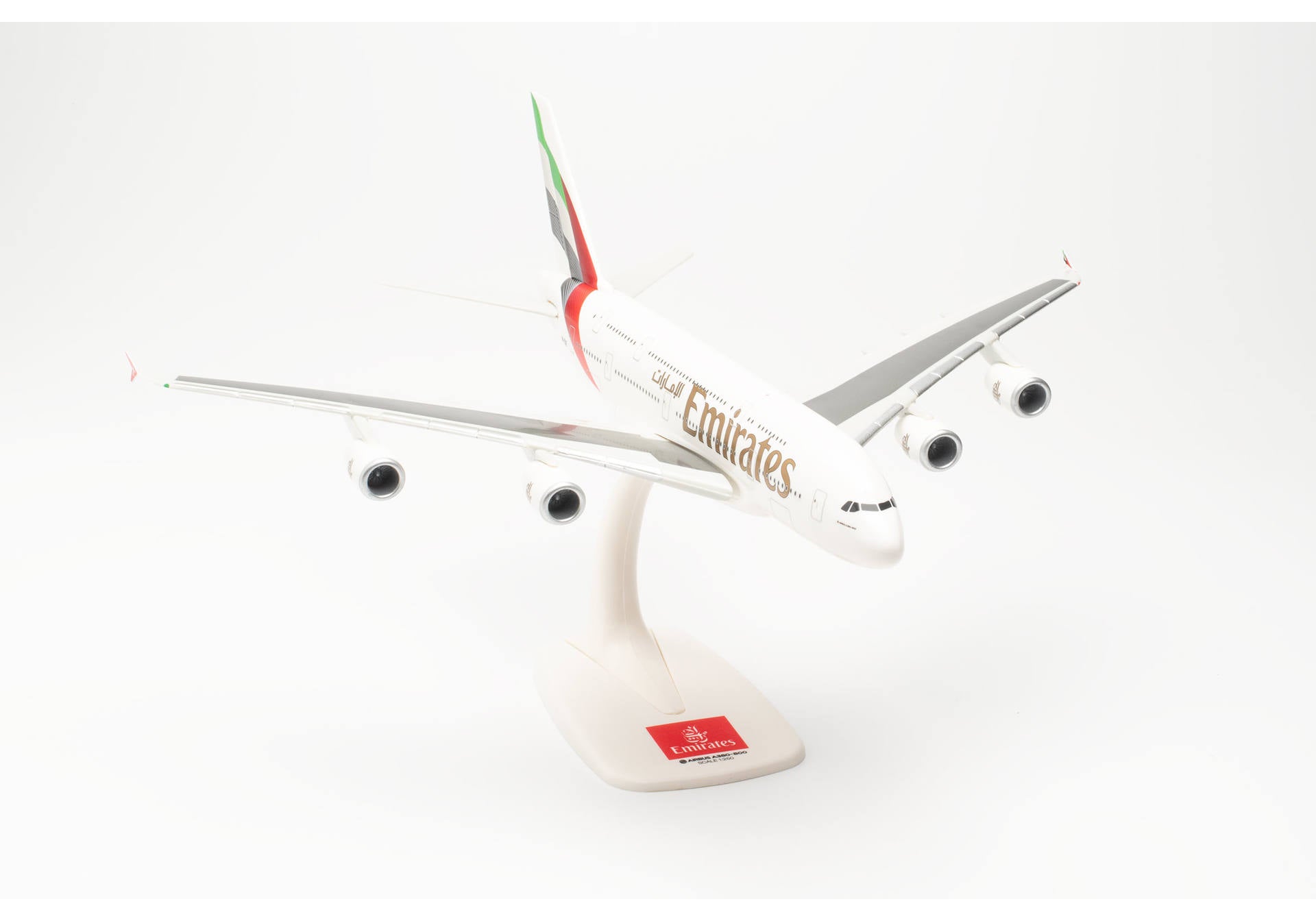 Airbus A380 Emirates Plane Model with Stand – 1/250 Scale – EraScaleModels