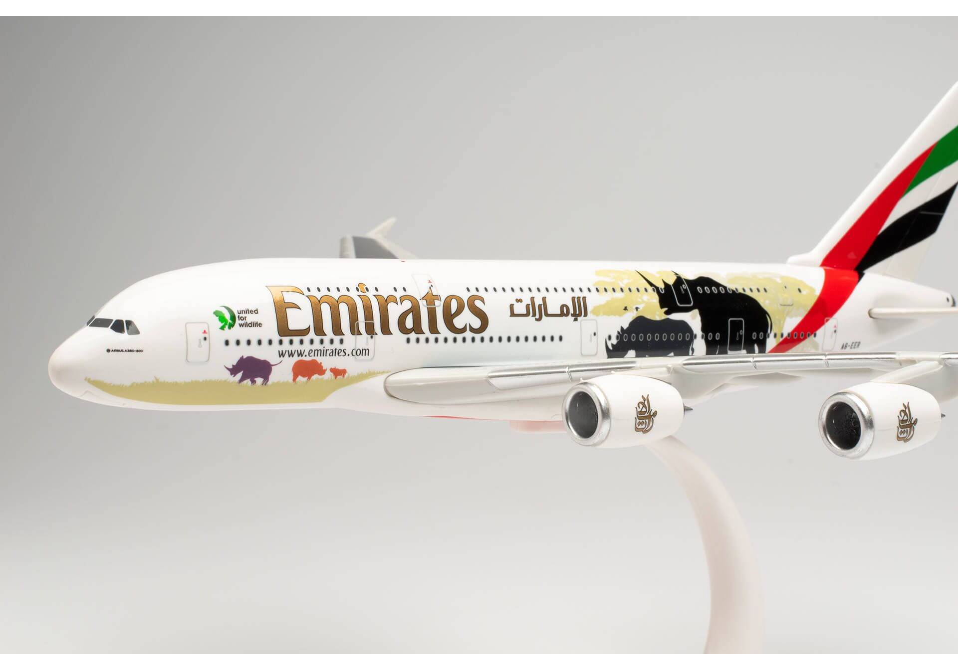 Airbus A380 Emirates Plane Model with Stand – 1/250 Scale – EraScaleModels