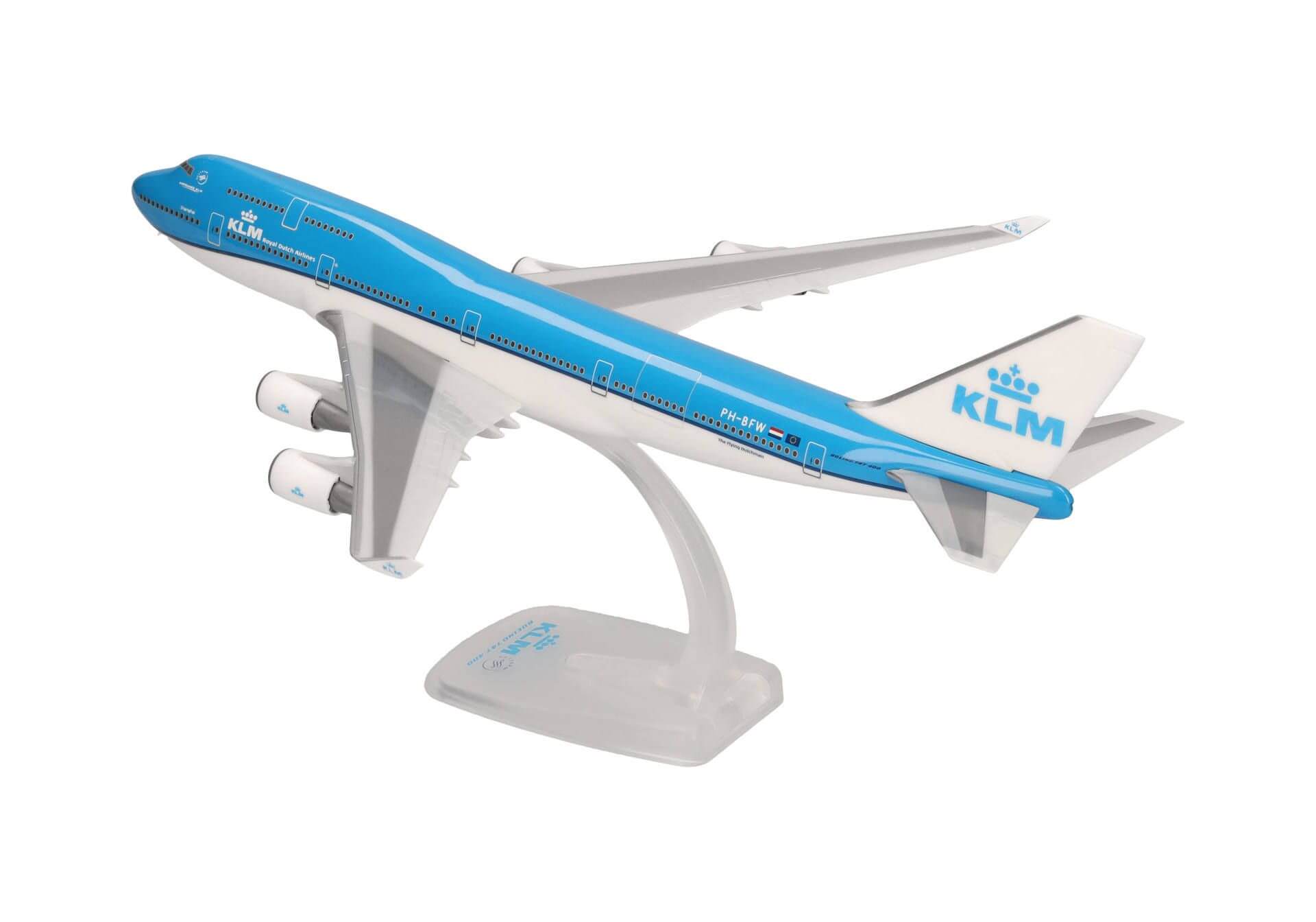 Boeing 747-400M KLM Plane Model with Stand – 1/250 Scale – EraScaleModels